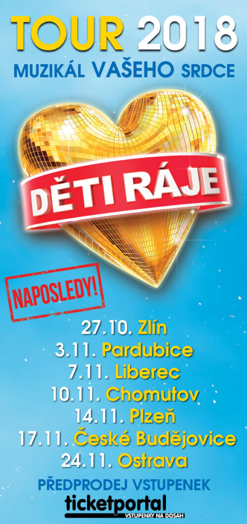 Muzikál DĚTI RÁJE vyráží na velkolepé turné. Soutěžte o 20 vstupenek ...